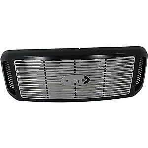 Evan Fischer Grille Assembly Compatible with 2005-2007 Ford F-250 Super Duty, 2005-2007 F-350 Super Duty, 2005 Excursion & 2005-2007 F-450 Super Duty - FO1200458