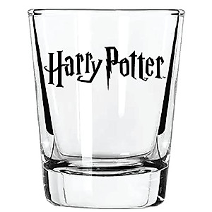 Harry Potter Shot Glass Set - 2 oz. Capacity - Set of 4 Glasses - Gryffindor, Slytherin, Hufflepuff, Ravenclaw