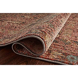 LOLOI Justina Blakeney x Chalos Collection CHA-07 Charcoal / Fiesta, Contemporary Accent Rug, 2'-3" x 4'-0"