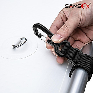 SAMSFX Adjustable Kayak Paddle Holder, Paddle Board Accessories, Inflatable Boat Paddle Storage, Paddle Clips 6PCS in Pack