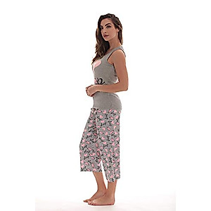 Just Love Womens Pajamas Cotton Capri Set 6329-10381-GRY-3X