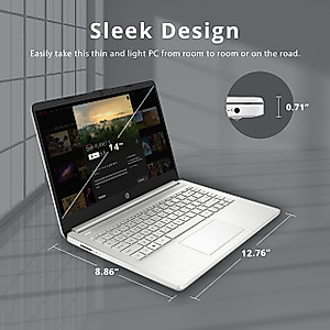 HP 14" FHD BrightView Laptop, Intel Core i3-1125G4, 8GB RAM, 256GB PCIe SSD, Intel UHD Graphics, HD Webcam, Wi-Fi 5, Bluetooth, Sliver, Win 11, 32GB USB Card