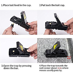 Mouse Trap, Mice Traps That Work Best Snap Traps for Small Mice and Mouse Outdoor Indoor Quick Kill and Reusable Mouse Traps 6 Pack
