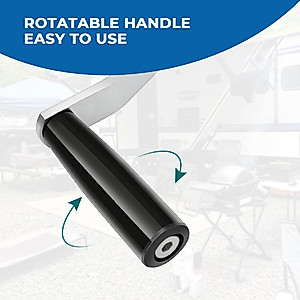 WIKIBB Crank Handle for Coleman Fleetwood Pop-Up Camper,Iron Tent Camper Crank Handle with Rotatable Plastic Handle 4-1/4 inches Handle Length