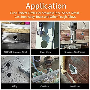 Meccion TCT Carbide Hole Saw Drill Bit 75mm 2-15/16" Heavy Duty Industrial Grade Hole Cutter for Stainless Steel, Metal, Alloy, Cast Iron, Copper