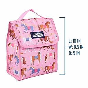 Wildkin 12 Inch Backpack Bundle with Insulated Lunch Bag (Horses)