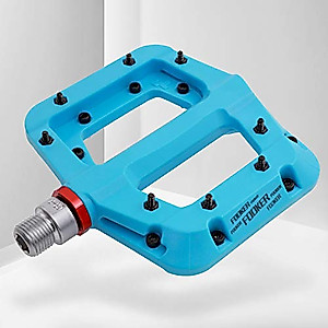 FOOKER MTB Pedals Mountain Bike Pedals 3 Bearing Non-Slip Lightweight Nylon Fiber Bicycle Platform Pedals for BMX MTB 9/16"