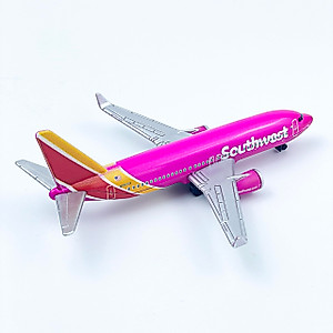 WngAur Southwest Airplane Model, Pink Aircraft Livery, Die-cast Metal Model Planes with Plastic Parts, Suitable for Collection and Gifts