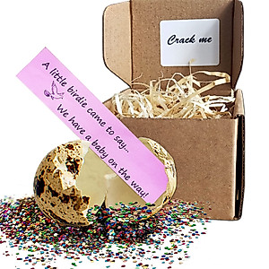 1DFAUL Surprise Quail Egg Pregnancy Announcements, Funny Baby Announcements Ideas Gifts, Quail Eggs Perfect for Grandparents Future Dad, or Friends