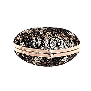 AVRYN Women's Clutch Bags,Purse Handbag,Women Heart Shaped Evening Bag Banquet Cluth Handbag Purse Party Lace Bags Black (Color : Black)