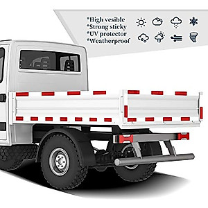 DIRZA Reflective Safety Tape 2 Inch x 151 Feet DOT-C2 Waterproof Red/White Adhesive Conspicuity Reflective Tape for Trailers,Cars,Vehicles,Boats,Signs,Warning