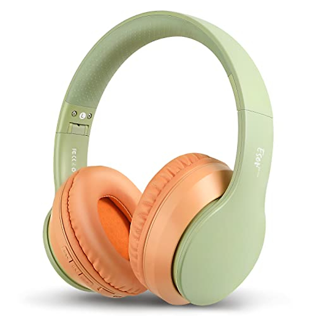 esonstyle Bluetooth Headphones Over Ear Foldable Wireless and Wired Stereo Headset with Mic Soft Earmuffs Light Weight for Phone TV PC Online Class Home Office (Olive Green)