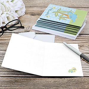 Big Dot of Happiness Baby Dinosaur - Baby Shower or Birthday Party Thank You Cards (8 count)