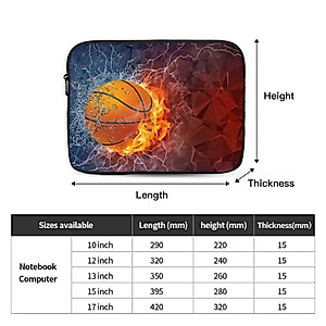 Basketball Ball 13 inch Portable Laptop Sleeve Compatible with MacBook Air Notebook Computer Case for Men Women College School Students
