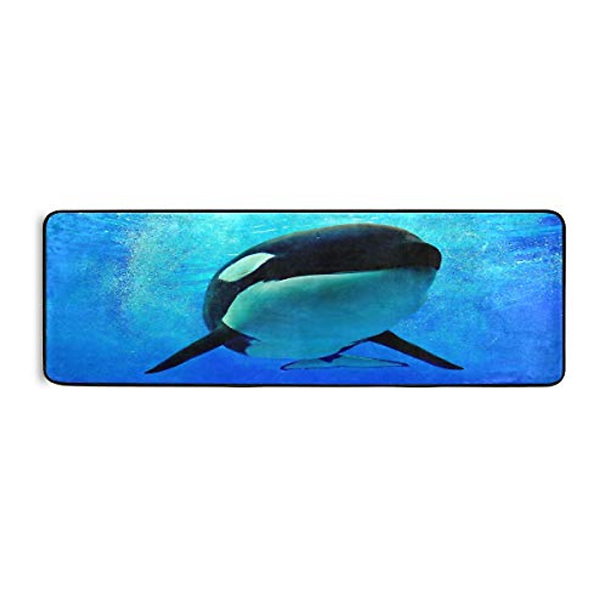 ALAZA Whale Swimming Under Water Collection Area Mat Rug Rugs for Living Room Bedroom Kitchen 2' x 6'