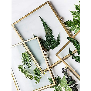 AceList Set of 3 Glass Photo Frame Collection Simple Metal Geometric Picture Frame with Glass Cover Includes 4 x 4, 4 x 6, 5 x 7