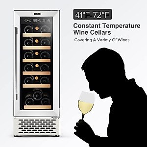 COLZER 24 inch Beverage Refrigerator with Glass Door 180 Cans Mini Beverage Cooler Under Counter Frestanding Built in Center Garage Fridge with Lock for Drink Beer Soda Wine Water