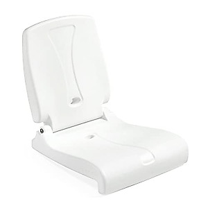 Step2 Flip Seat – White – Foldable, Portable Seat Stays in Place on Edges of Pools, Docks and Tailgates – Ideal for Pool Edge, Beach, Tailgating, Camping, Back Support While Sitting on Floor and More