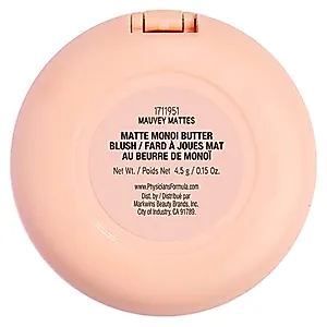 Physicians Formula Matte Monoi Butter Blush Makeup Powder, Mauvy Mattes, Dermatologist Tested