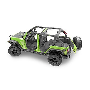 Bedrug - Jeep Liners | 2007 - 2018 Jeep Wrangler JK UNLTD 4 Door, Front Floor Liners (Includes Heat Shields) | Grey - 4 pc. | BRJK07F4