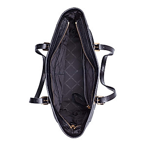 Michael Kors Large Aria Leather Tote, Black