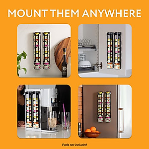IMPRESA [Holds 12 Pods] Pod Holder for Ninja Thirsti Pods, Saves Space -- Mountable Pod Storage Holder fits Ninja Thirsty Drink System Pod Organizer for Ninja Thirsty Flavor Pods