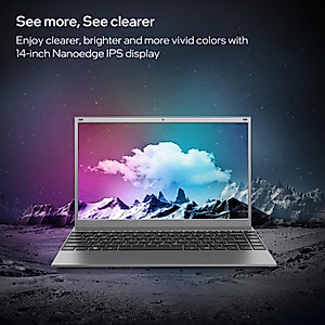 WIPEMIK Laptop, Win 11 Laptop Computer, 12GB RAM 512GB SSD, Quad-Cores N4120 Processor, 14" Full HD Win 11 Pro Laptops, Support 2.4G/5G WiFi, Bluetooth 4.2, USB 3.0, Long Lasting Battery