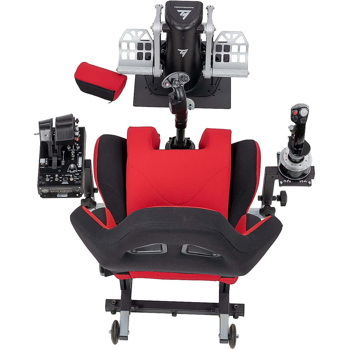 SimFab Modular Flight Simulator Cockpit For Combat Simulation. DCS Edition. Compatible With Thrustmaster Warthog, WinWing, VirPil, VKB And Alike Controls. Upgradable To General Aviation, Space Sim Or Sim Racing. (yellow seat)