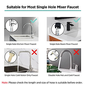 23.5-Inch Bathroom Kitchen Faucet Connector Braided Stainless Steel Supply Hose G1/2'' Female Compression Thread x M10 Male Connector Faucet Supply Line 2 Pcs(1 pair)