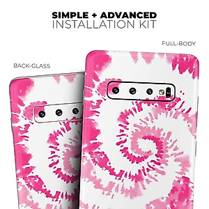 DesignSkinz Spiral Tie Dye V6 Protective Vinyl Decal Wrap Skin Cover Compatible with The Samsung Galaxy S20 (Screen Trim & Back Glass Skin)