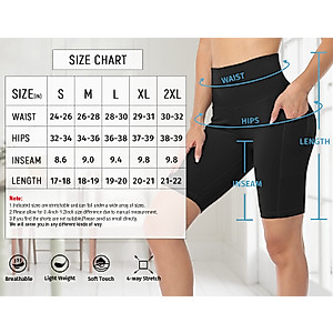 Zonoss 4 Pack Biker Shorts with Pockets for Women High Waist,Womens Athletic Workout Shorts for Summer,2Black,Dark Gray,Light Gray,XL