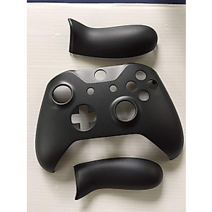 Front Shell Faceplate Cover Case with Left Right Handle Cover for Xbox One S Slim Controller - Black