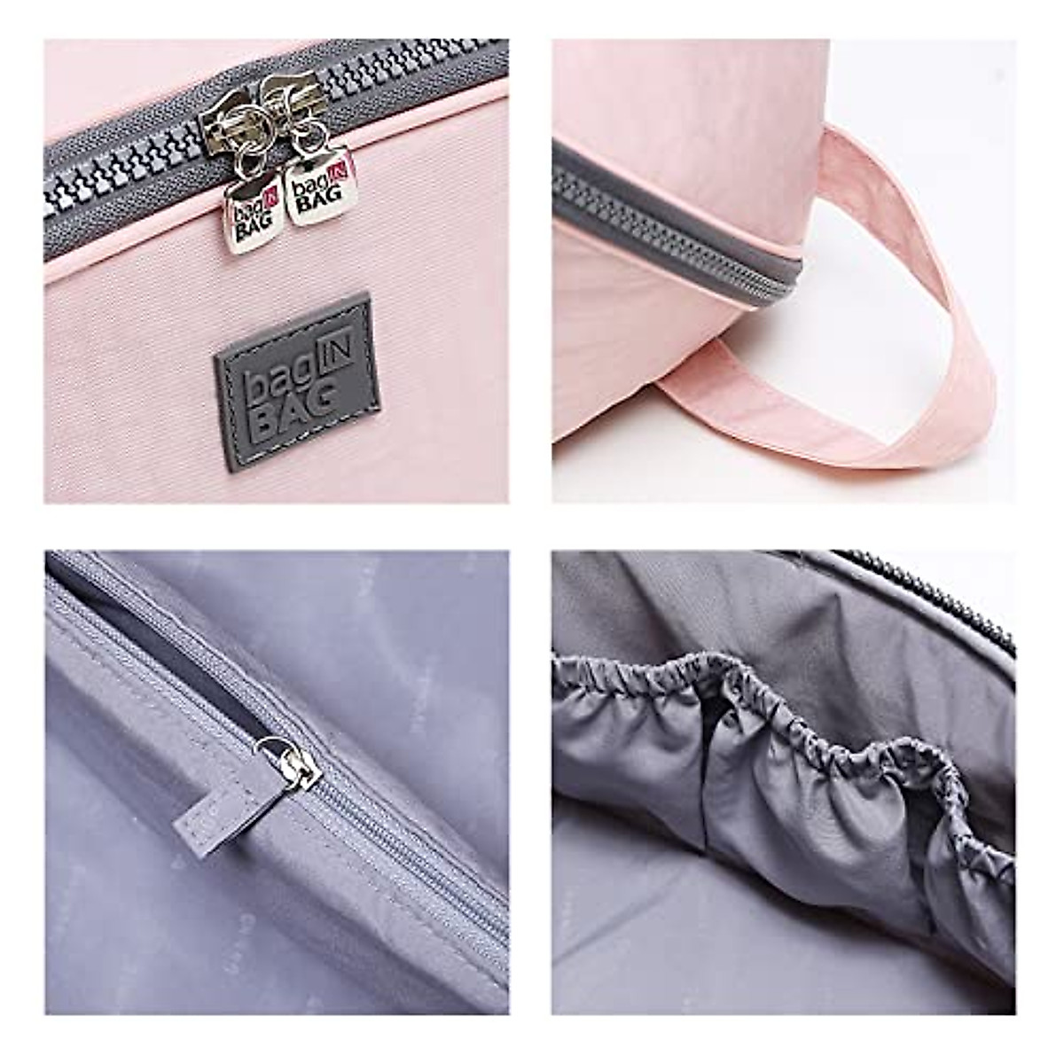 iN. Large Packing Organizer Bra Underwear Storage Bag Travel Lingerie Pouch Organizer Portable Pink … (pink)