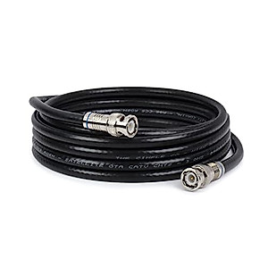 BNC Cable, Black RG6 HD-SDI and SDI Cable (with Two Male BNC Connections) - 75 Ohm, Professional Grade, Low Loss Cable - 50 feet (50')