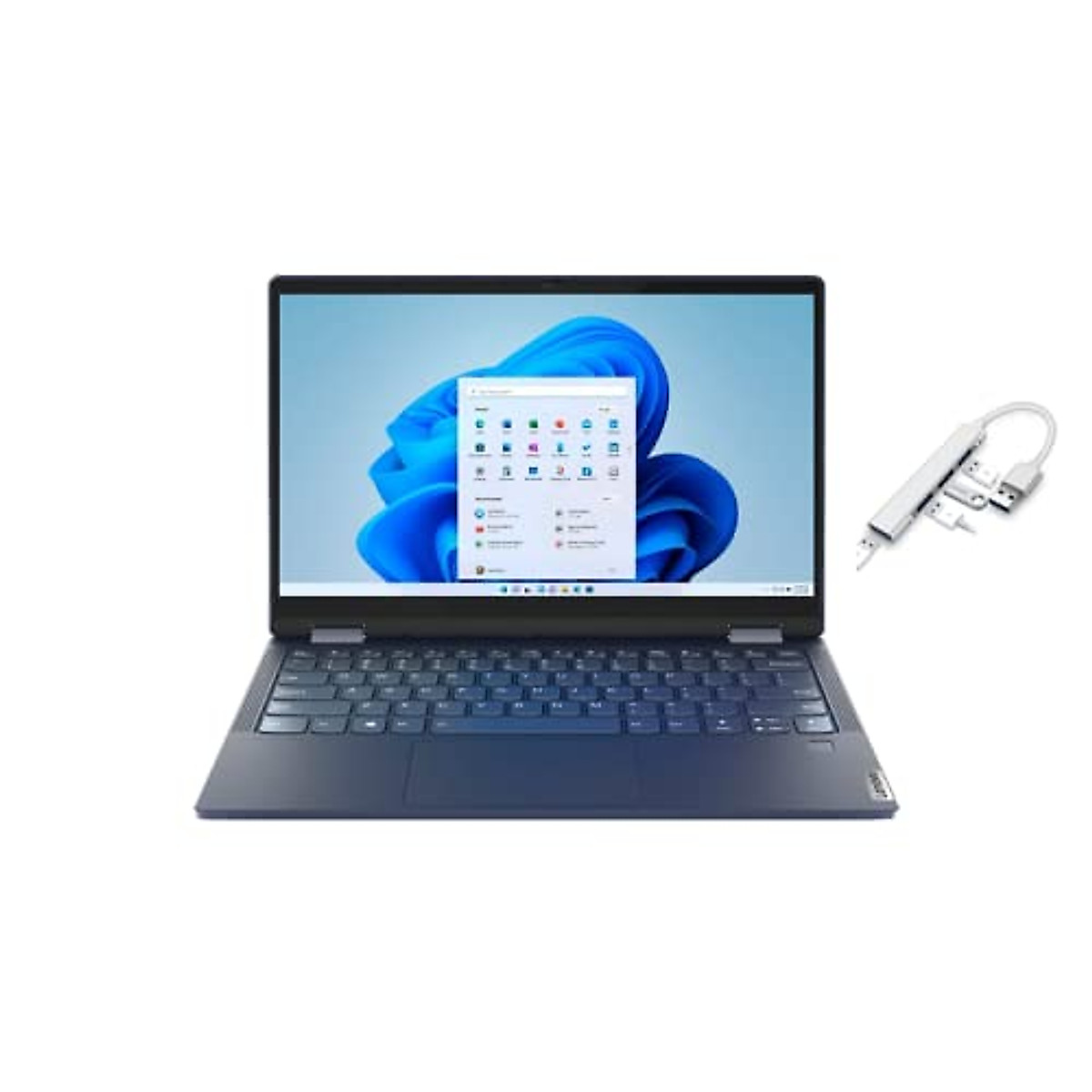Lenovo Yoga 6 13.3" FHD IPS 2-in-1 Touch Screen Premium Laptop | AMD Ryzen 5-5500U Processor | 8GB RAM | 256GB SSD | Backlit Keyboard | Windows 11 | with USB3.0 HUB Bundle