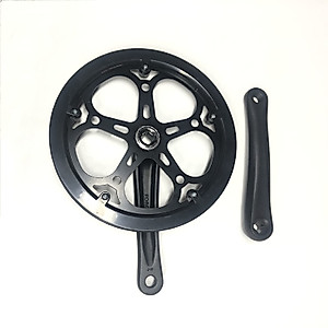 Mountain Bike Crankset Square Taper 170mm Crank Set 48T Aluminum Alloy CNC Cycling Racing Bike Accessories with Crank for City Folding Bicycle Electric Bike