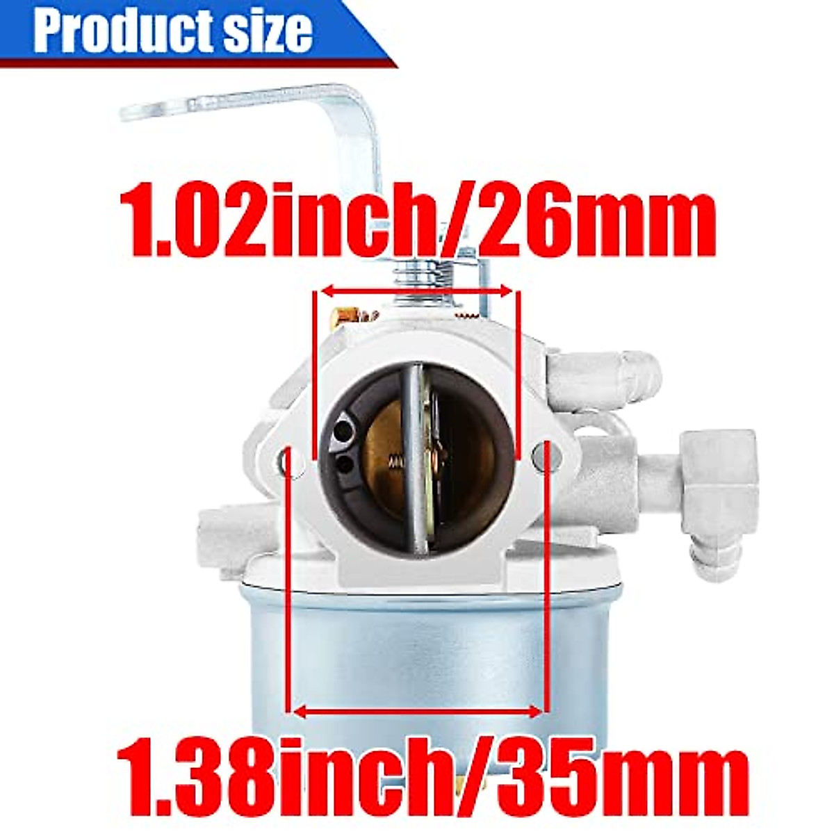 YOFMOO Carburetor Compatible for Tecumseh 640152A 640152 640023 640051 640140 640112 HM80 HM90 HM100 8HP 9HP 10HP Engines Mower 5000w Generator Replaces Oregon# 50-655 Carb