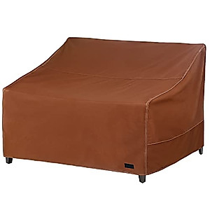 NettyPro Patio Sofa Bench Cover, Waterproof 600D Heavy Duty Outdoor Furniture 3 Seater Couch Cover, 79" Wx 38" Dx 35" H, Brown