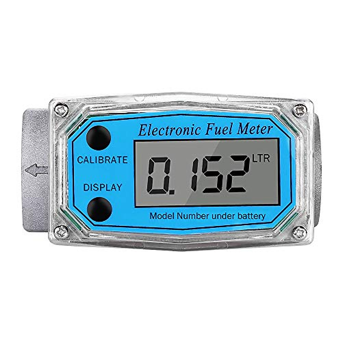 Digital Turbine Flow Meter,LCD Digital Display High Accuracy Diesel Fuel Flowmeter for Measuring Diesel, Kerosene, Gasoline(1 Inch)