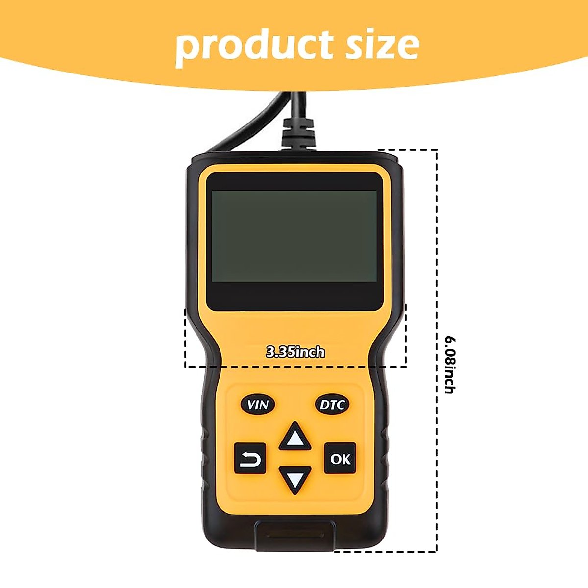 Car Code Reader - Check Engine Code Reader Car Diagnostic Tool with Reset - Quickly Clear Fault Codes - Professional Scanner for Car,Compatible with All OBD II Protocol Cars to Present