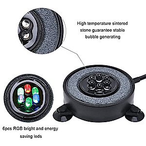 Aquarium Bubble Light with Air Pump, Aquarium Volcano Ornament Oxygenation Kit, Bubbler Decorations for Underwater Fish Tank