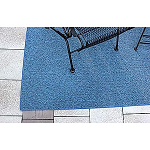 KOECKRITZ 2.5'X9' Runner - Cobalt - Indoor/Outdoor Area Rug Carpet, Runners & Stair Treads with a Premium Nylon Fabric Finished Edges