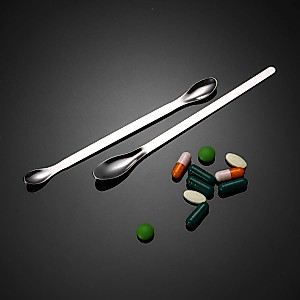 UKCOCO Lab Spatula,9 in 1 Stainless Steel Sampling Laboratory Scoops - Lab Mixing Spatulas,Length 16/18/20/22CM