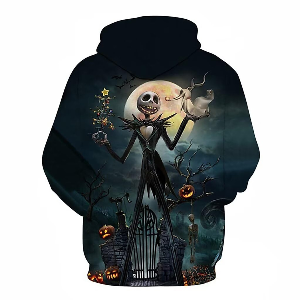 ANHUL Nightmare Before Christmas Jack Sally Novelty Hoodie 3D Print Sweatshirts (XL, Style 6)