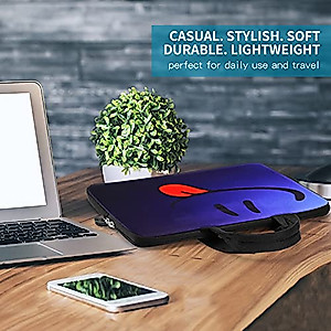 iColor Smile 14 15 15.4 15.6 inch Laptop Handle Bag Computer Protect Case Pouch Holder Notebook Sleeve Neoprene Cover Soft Carring Travel Case for Dell Lenovo Toshiba HP Chromebook ASUS Acer ICB-05