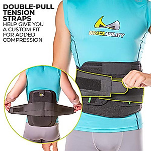 BraceAbility LSO Back Brace for Herniated, Degenerative & Bulging Disc Pain Relief, Sciatica, Spine Stenosis | Medical Lumbar Support Device for Post Surgery & Fractures with Hot/Cold Therapy (M)