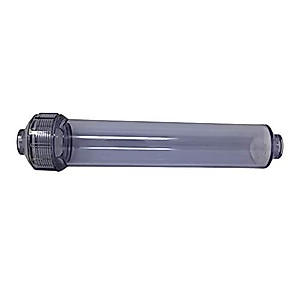 Jett Water Systems Refillable Empty Inline Water Filter Cartridge for RO/DI Filters (Clear)