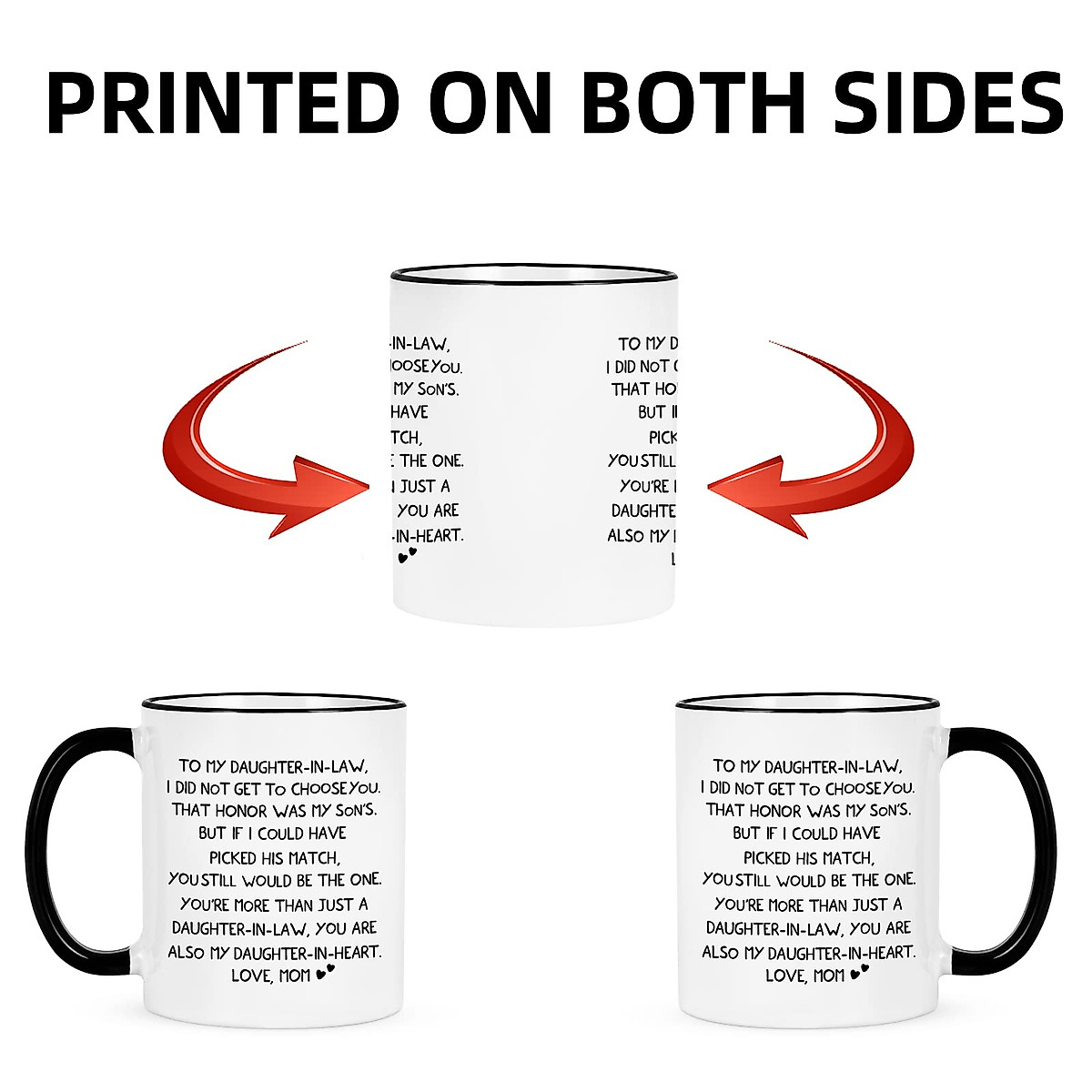 YHRJWN - Daughter In Law Gifts, Funny Daughter In Law Coffee Mug, Gifts for Daughter In Law form Mother In Law, Mothers Day Gifts for Women Daughter In Law, Christmas Birthday Gifts for 11 Oz