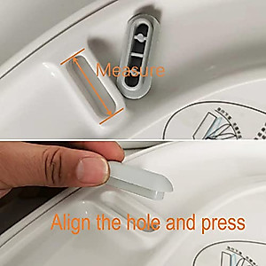 20Pcs Toilet Seat Buffers Replacement Plastic Toilet Lid Bumper, Bidets attachment Cushioning Pads Replacement for Bathroom, White and Gray color