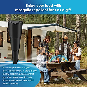 Adawook Fly Fans for Tables, 2PCS, Black, ABS Material, Keep Flies Away, Portable Table Fans